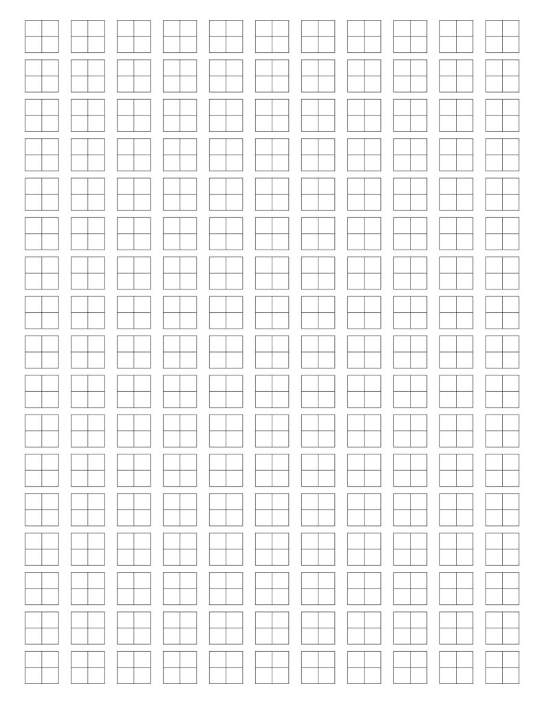 PLR Printable Chinese Writing Practice Papers Tian Zi Ge - Inspired Fun