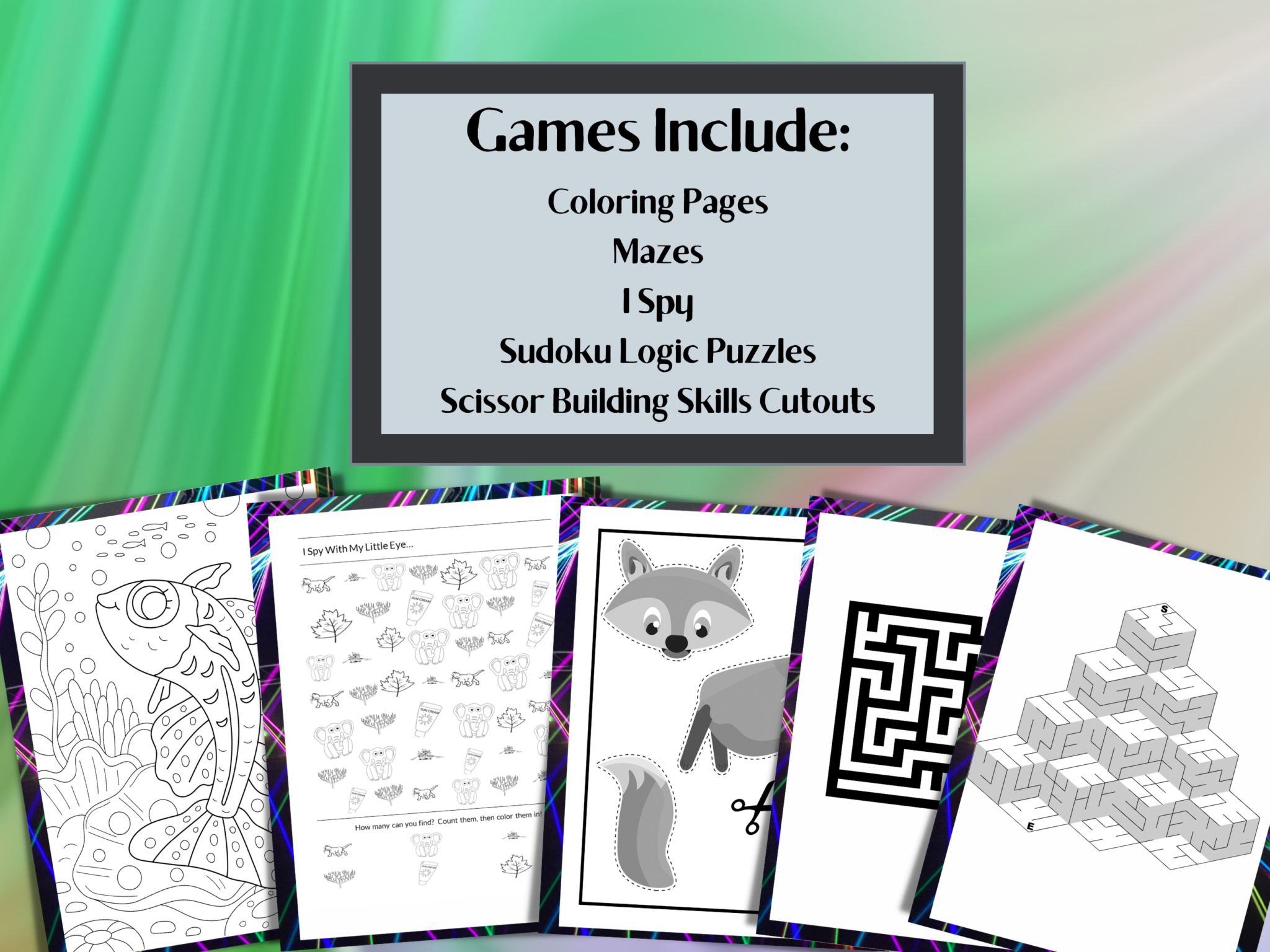 Children’s Logic and Motor Skills with Coloring Pages, Mazes, Sudoku ...