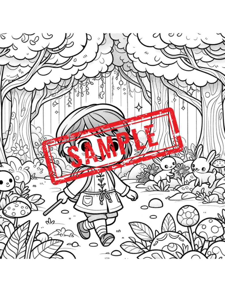 Kids Magical Forest Adventure coloring pages/digital download ...
