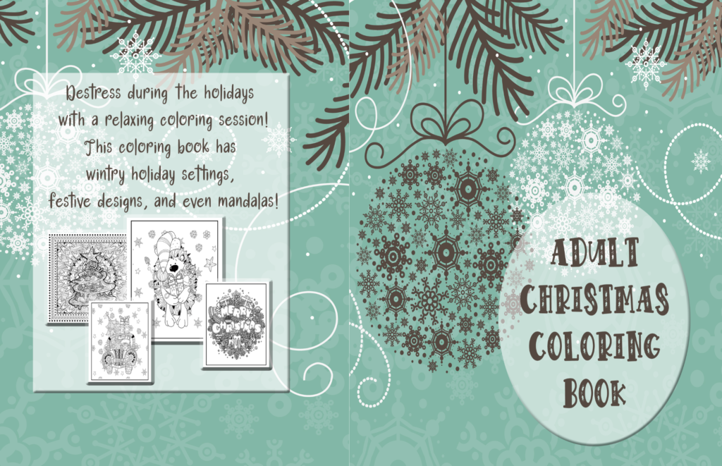 Adult Christmas Coloring Book - Inspired Fun