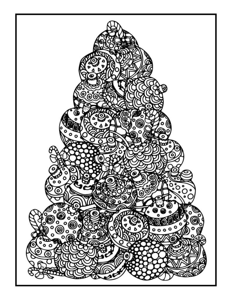 Adult Christmas Coloring Book - Inspired Fun