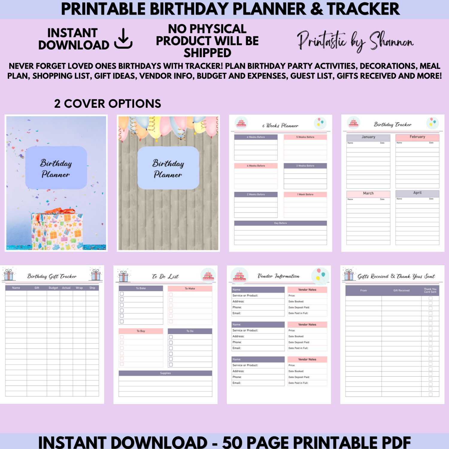 Birthday Party Planner and Birthday Tracker | Never Forget Loved Ones ...