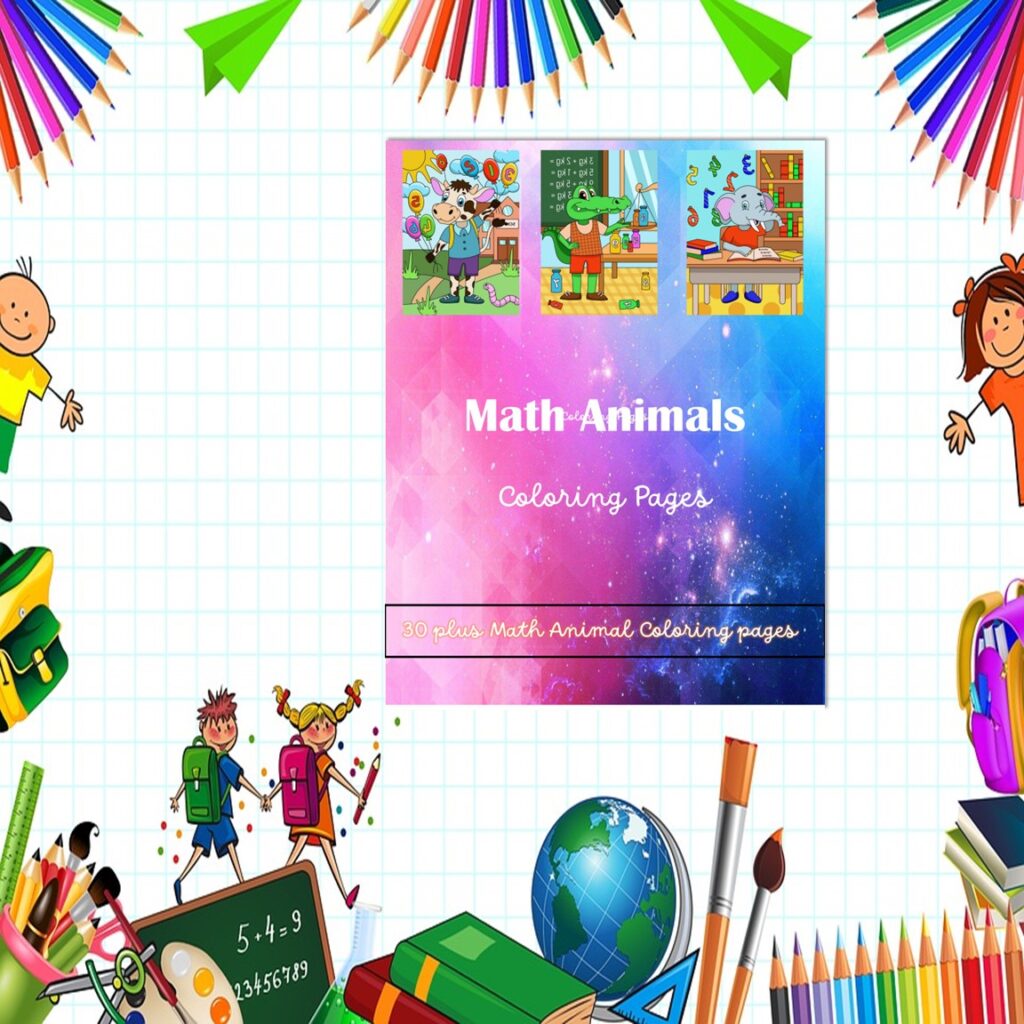 MATH ANIMALS Coloring Pages! PRINTABLE. Digital Download - Inspired Fun