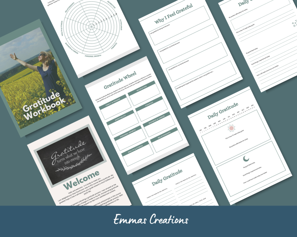Gratitude package, include main book, Gratitude Journal and Gratitude Workbook - Inspired Fun