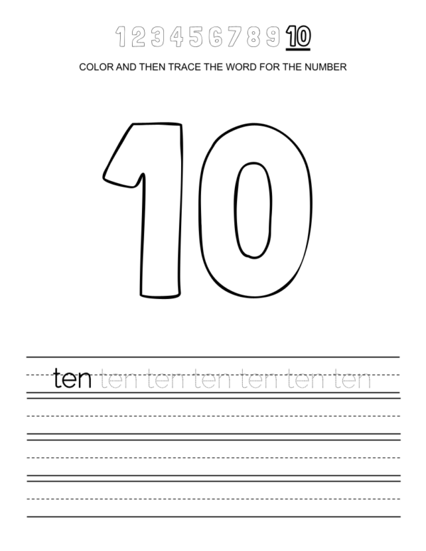 Math - Count, Color and Trace Activity Workbook - Inspired Fun