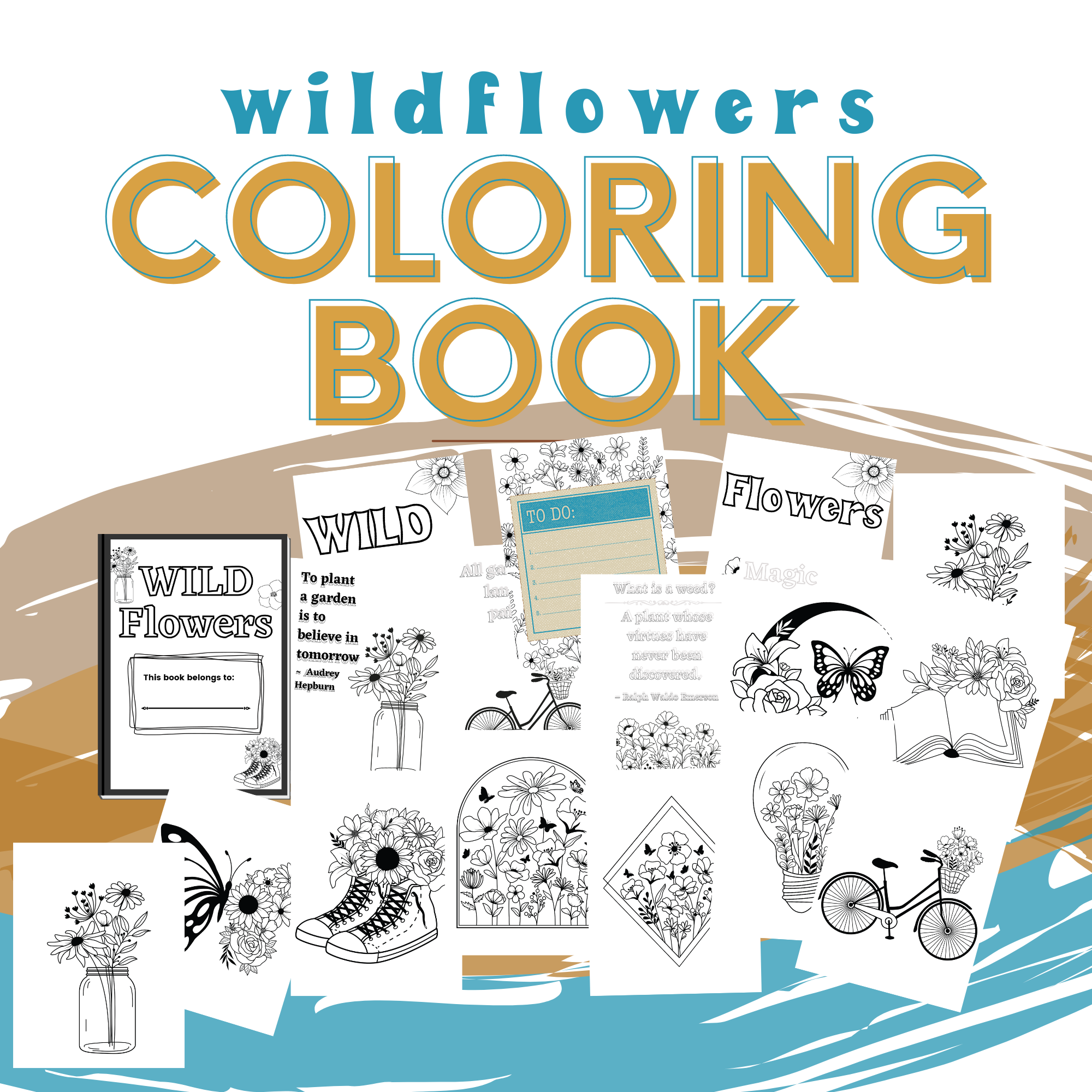 Wildflowers Coloring Book - Inspired Fun