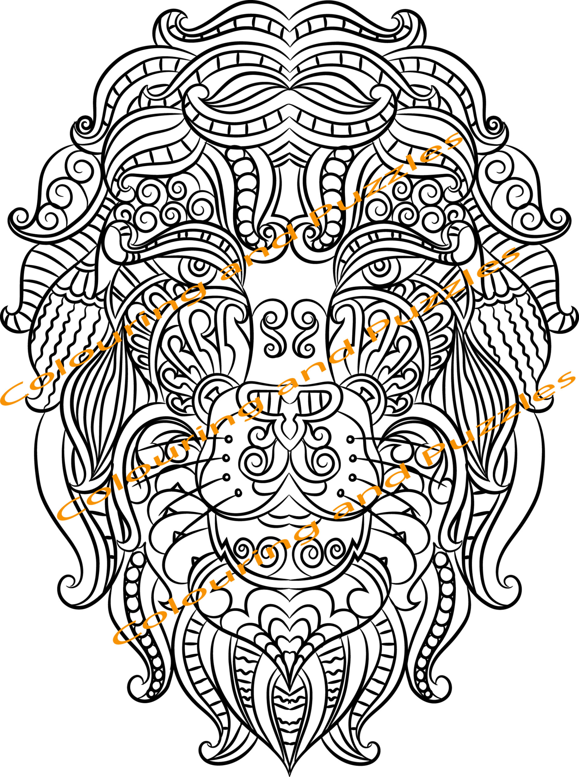 Animal Face Mandalas Adult's colouring book - Inspired Fun