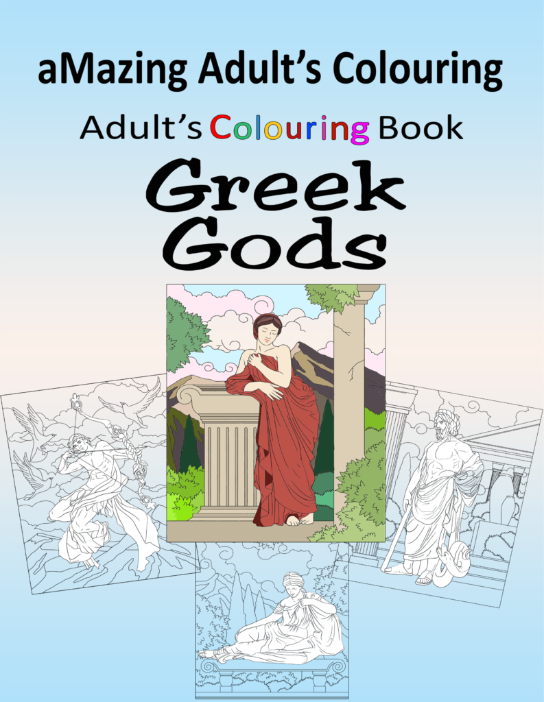 Greek Gods two printable Colouring Books plus digital workbook instant ...