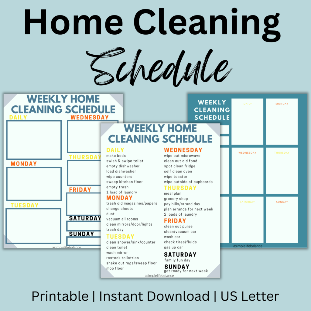 Weekly Cleaning List - Inspired Fun