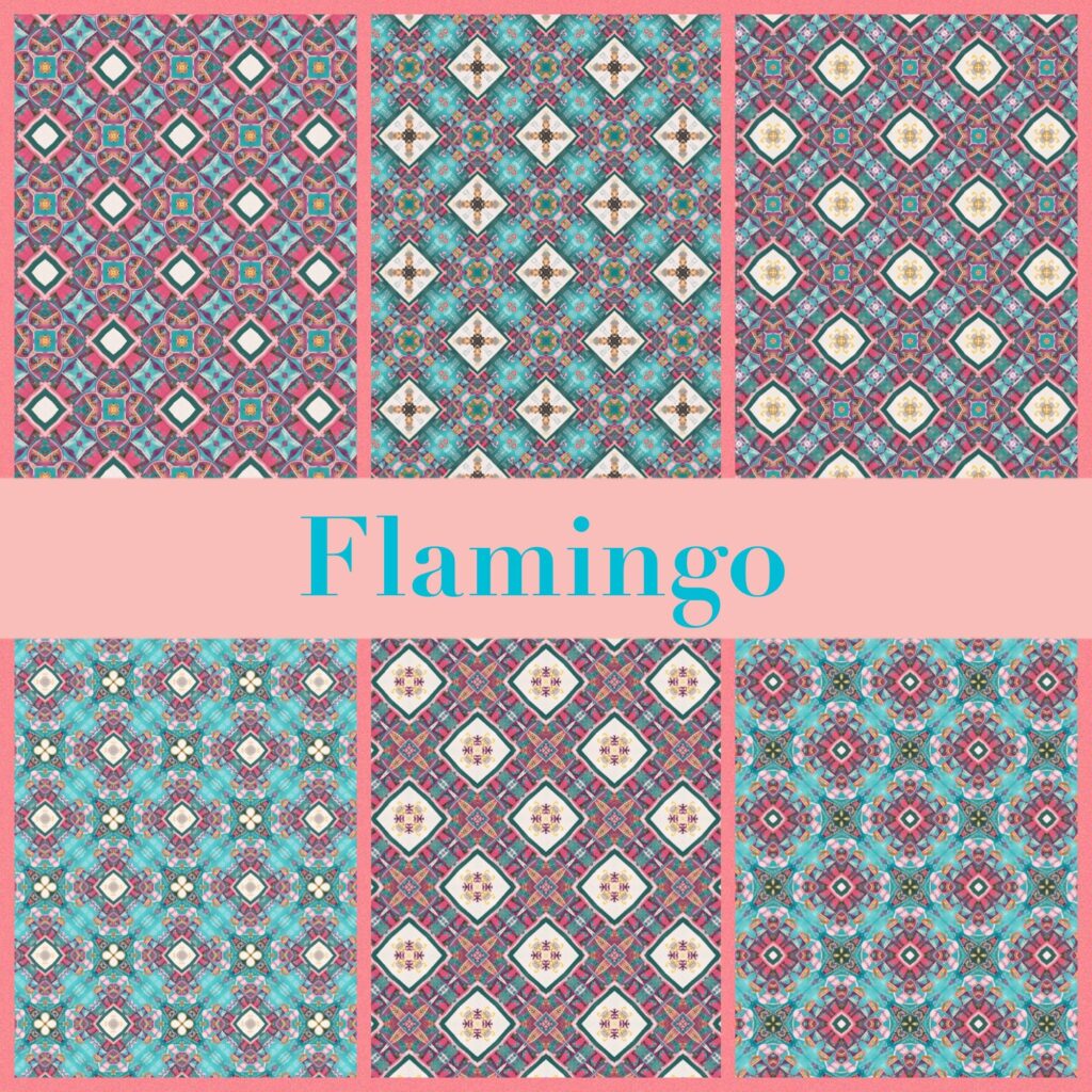 PRINTABLE Flamingo Digital Paper Pack Scrapbook Paper Set of 6 Sheets ...